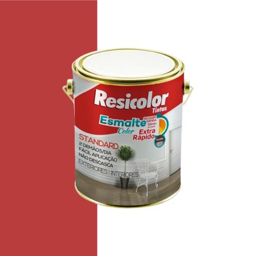 ESMALTE EXTRA RAPIDO ALTO BRILHO GALÃO - VERMELHO - RESICOLOR